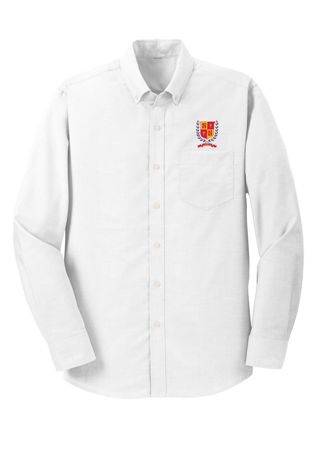 Saint Sebastian Long Sleeve Button Down – Faith Uniforms