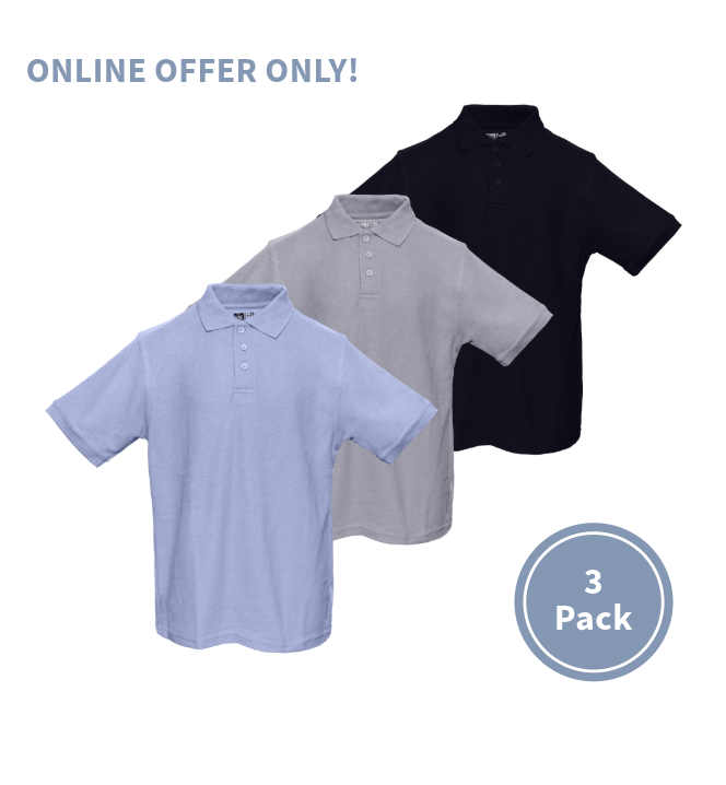 3-Pack Youth Faith Polo – Faith Uniforms